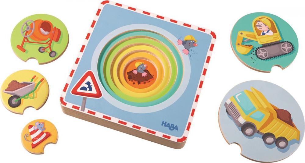Haba dřevěné puzzle Stavební stroje - Toys and Stories